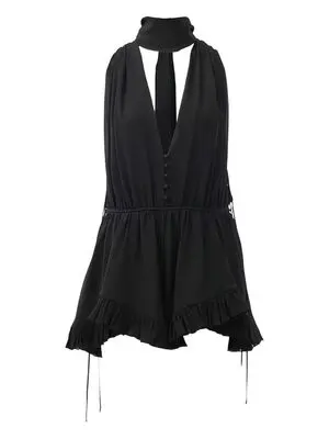 Chloé Silk Georgette Jumpsuit - Black