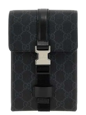 Gucci Gg Supreme Mini Crossbody Bag - Black