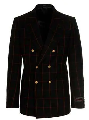 Gucci Double-breasted Check Blazer