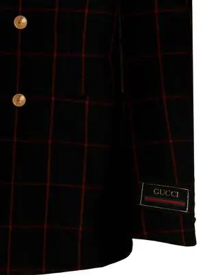 Gucci Double-breasted Check Blazer