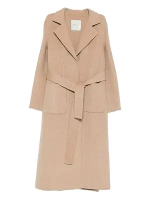 ERMANNO FIRENZE Belted Long Coat - Dove Grey
