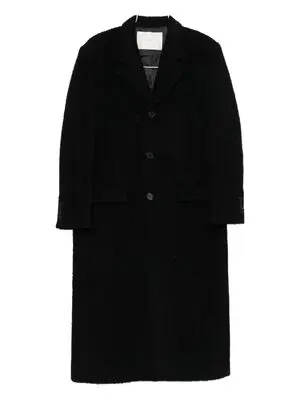 DUNST Wool Single-breasted Coat - Black