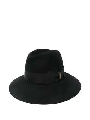 Borsalino Claudette Wool Wide Brim Hat - Black