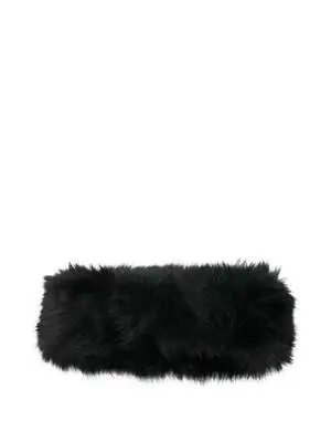STAND STUDIO Zephyra Faux Fur Headband - Black