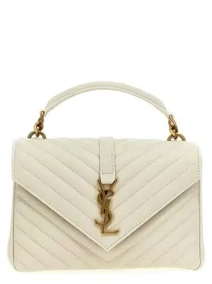 Saint Laurent College Crossbody Bag - White