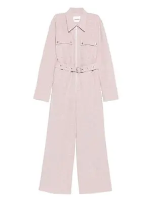 JIL SANDER Jil Sander Plus Wool Blend Jumpsuit Powder