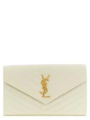 Saint Laurent Monogramme Crossbody Bag - White