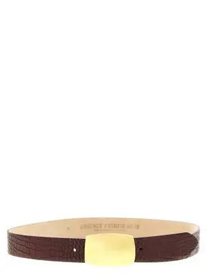 L'Agence Milou Leather Belt Bordeaux