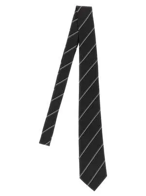 Saint Laurent Double Rayur' Standard Tie - Black