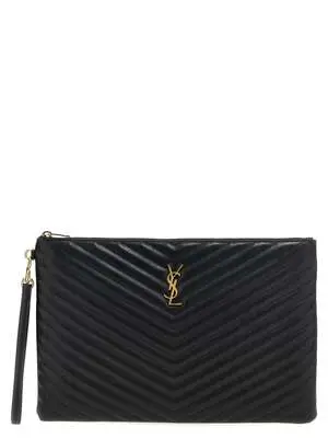 Saint Laurent Cassandre Clutch - Black