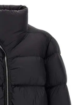 Rick Owens Long 'turtle' Quilted Down Jacket - Black
