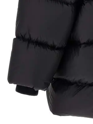 Rick Owens Long 'turtle' Quilted Down Jacket - Black