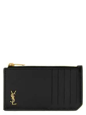 Saint Laurent Card Case 'fragments Tiny Cassandre - Black