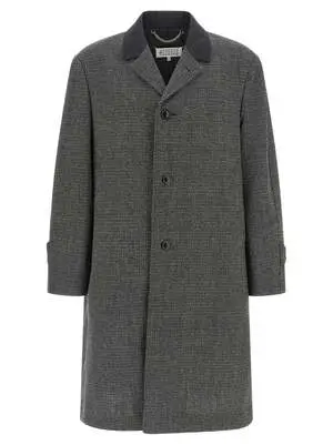 MAISON MARGIELA Single-breasted Houndstooth Coat