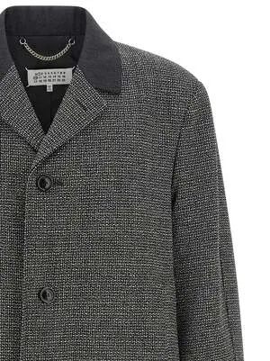 MAISON MARGIELA Single-breasted Houndstooth Coat