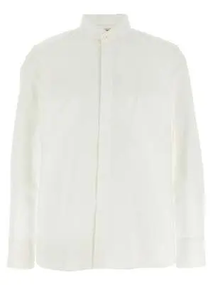 Saint Laurent Flap Collar Poplin Shirt