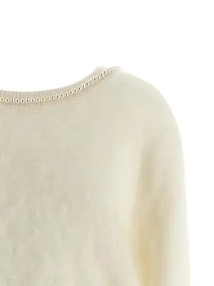 Bernadette Solène Brushed Cashmere Sweater - White