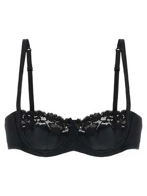 Dolce & Gabbana Bra In Silk And Lace - Black