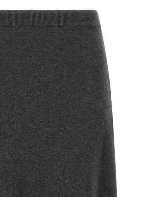 Balenciaga Maxi Wool Knit Skirt - Gray