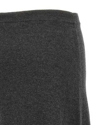 Balenciaga Maxi Wool Knit Skirt - Gray