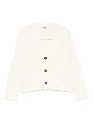 BASE Wool Blend Cardigan - White