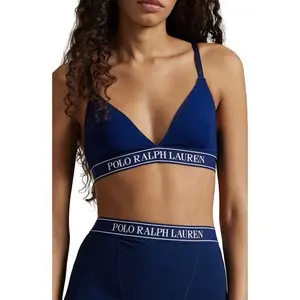Polo Ralph Lauren Logo Band Triangle Bralette - Navy