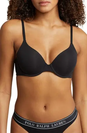 Polo Ralph Lauren Underwire T-shirt Bra - Onyx