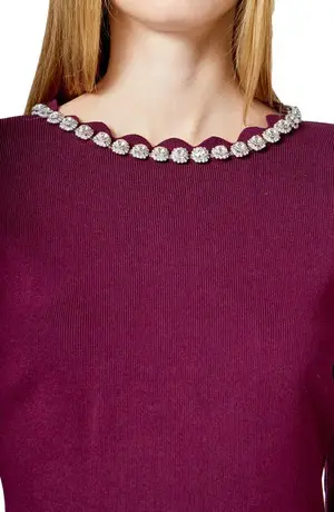 Endless Rose Jewel Neck Knit Top