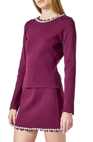 Endless Rose Jewel Neck Knit Top