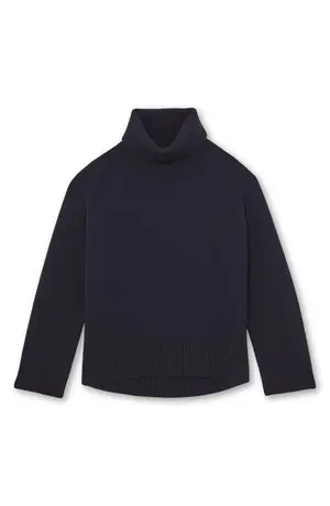 REISS Wool And Cashmere Turtleneck Sweater - Navy