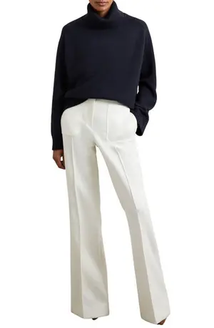 REISS Wool And Cashmere Turtleneck Sweater - Navy