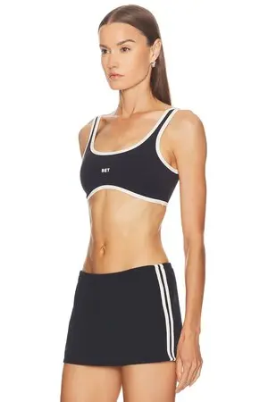 SET ACTIVE Luxform Lux Contrast Rise Bra In Black