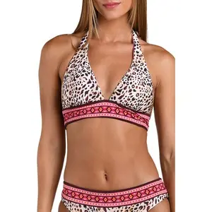 SUNSHINE 79 Paradise Heat Reversible Halter Bikini Top - Multi