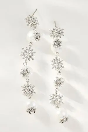 Baublebar Snowflake Drop Earrings - Silver