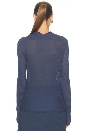 Victoria Beckham Long Sleeve Top - Eclipse