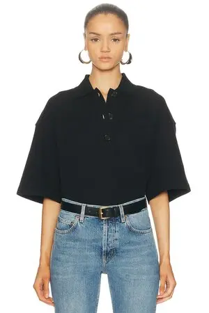 Saint Laurent Short Sleeve Top - Noir