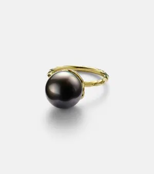 OCTAVIA ELIZABETH Orb 18kt Ring With Pearl And Diamonds - Gold
