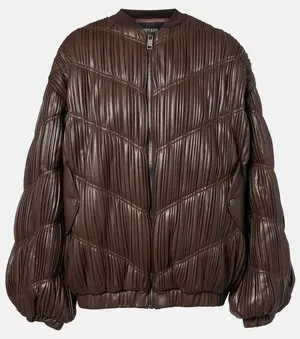ROTATE BY BIRGER CHRISTENSEN Pleated Bomber Jacket