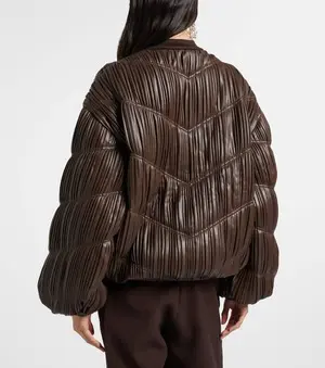 ROTATE BY BIRGER CHRISTENSEN Pleated Bomber Jacket