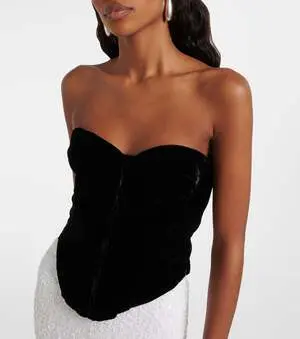 Remain Birger Christensen Velvet Bustier