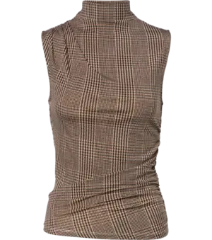 Veronica Beard Mylie Houndstooth Jersey Top