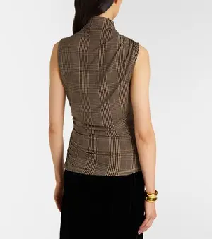 Veronica Beard Mylie Houndstooth Jersey Top
