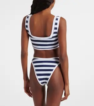 SAME Grace Striped Bikini Top