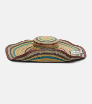 ALEMAIS Alémais Dusk Striped Raffia Sun Hat - Multicoloured