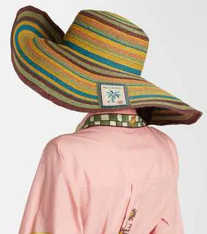 ALEMAIS Alémais Dusk Striped Raffia Sun Hat