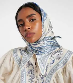 ALEMAIS Al�mais Villa Romantica Silk Scarf