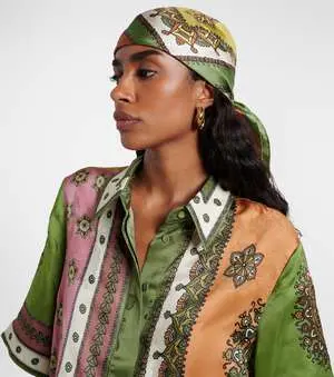 ALEMAIS Al�mais Contina Tiles Silk Scarf