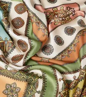 ALEMAIS Al�mais Contina Tiles Silk Scarf