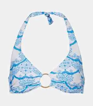 Melissa Odabash Brussels Printed Bikini Top - White
