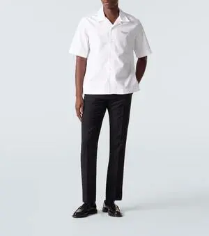 Givenchy Logo Cotton Poplin Bowling Shirt